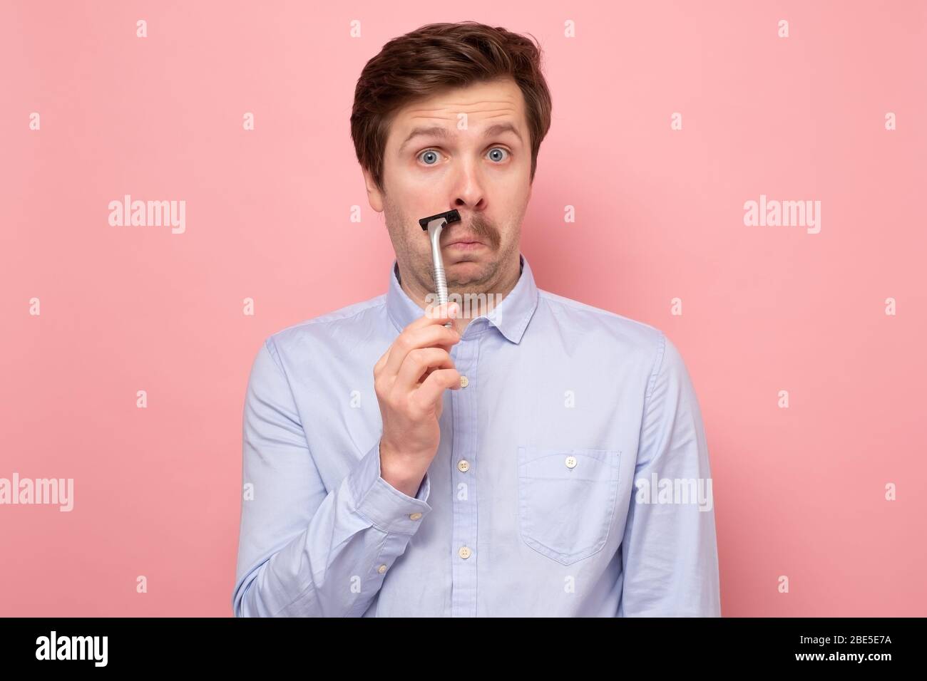 Shaving lip hi-res stock photography and images - Alamy