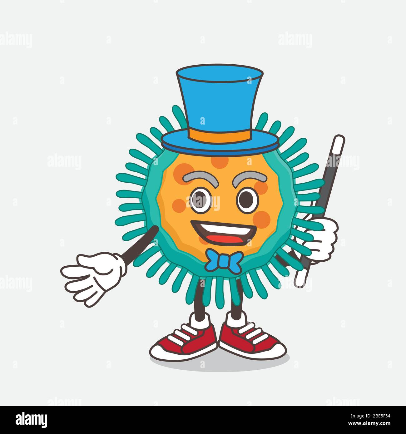 Corona Virus Vector Mascot Illustration with Multiple Pose Stock Vector ...