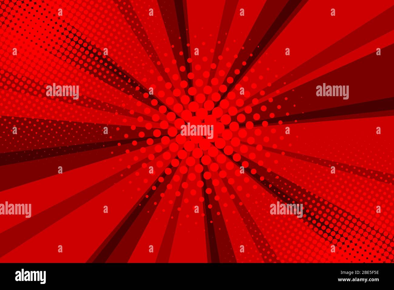 Comic red sunbeam background Retro pop art style cartoon Stock Vector ...