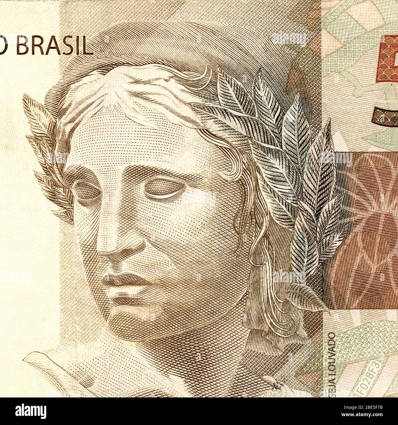 Brazilian Real - BRL currency. Fifty reais face for economic and ...