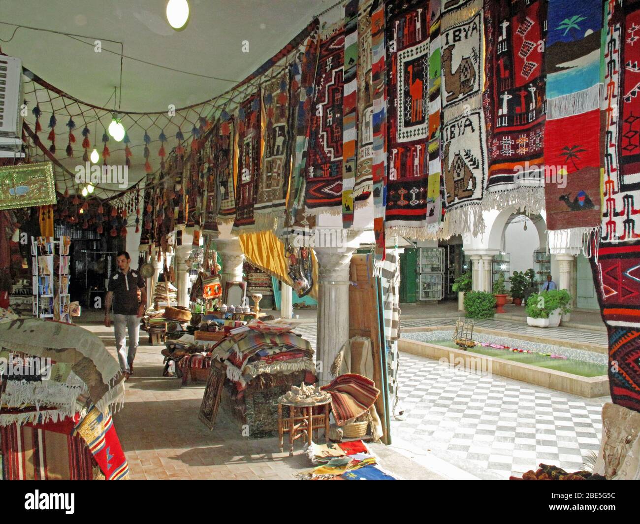 The Suq of the old Medina in the centrum of Tripoli, capital of Libya ...