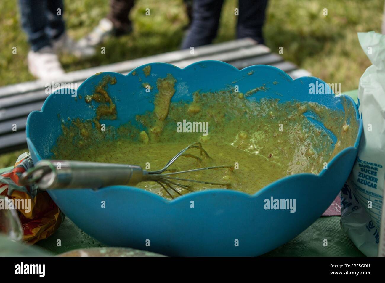 Cake preparation recipe Stock Photo - Alamy