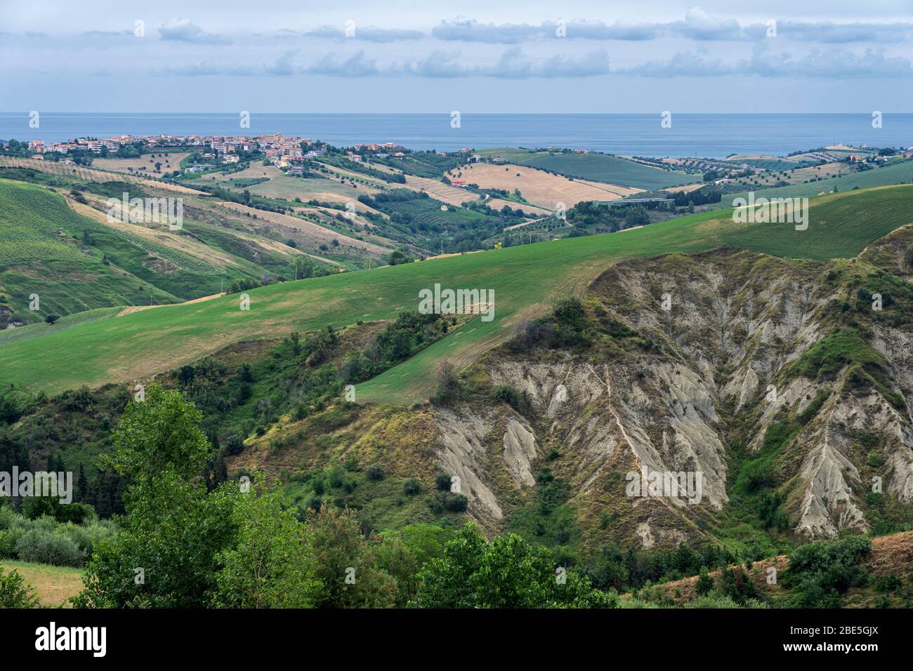 Natural Park of Atri, Teramo, Abruzzo, Italy: landscape of calanques at ...