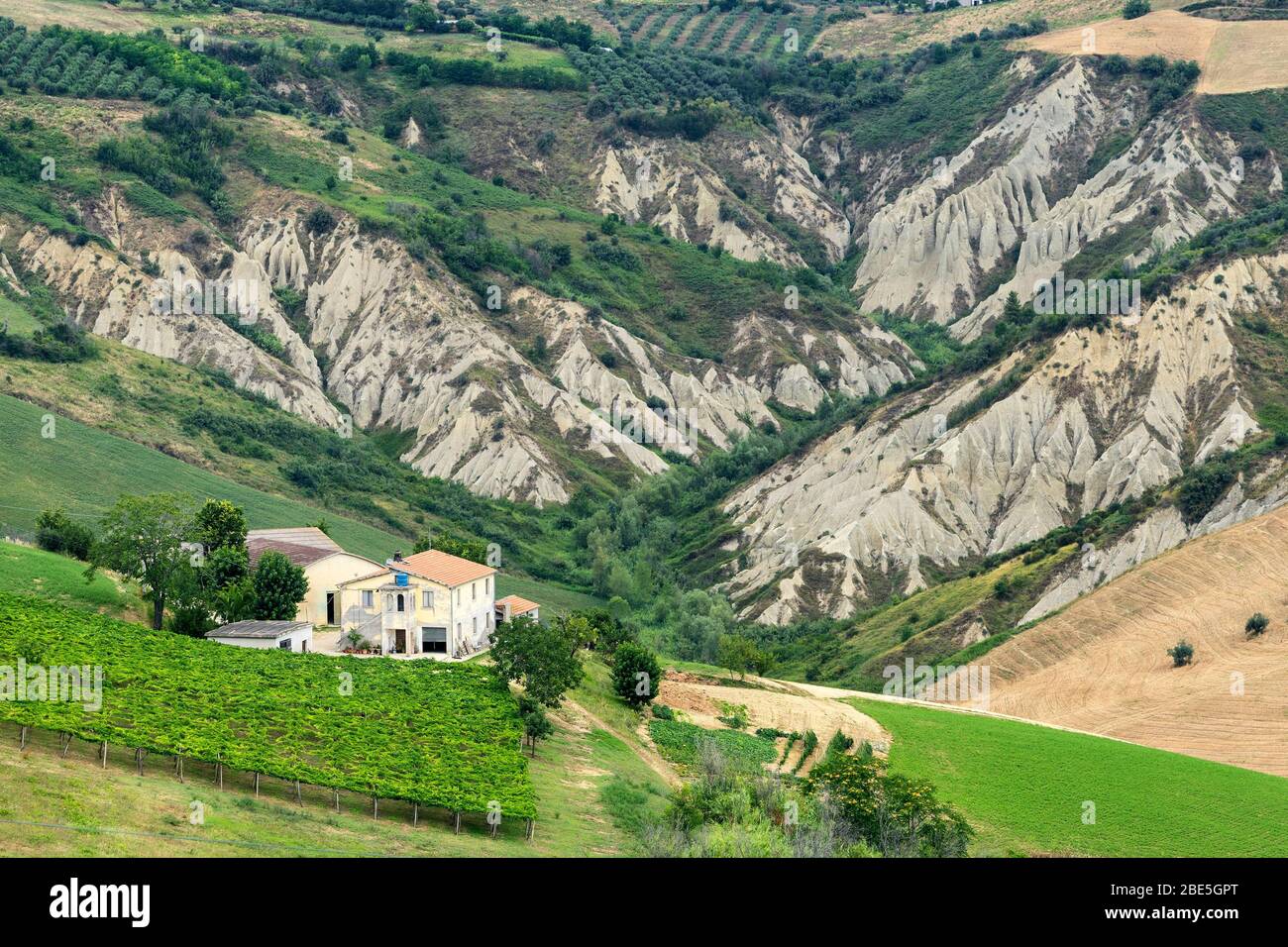 Natural Park of Atri, Teramo, Abruzzo, Italy: landscape of calanques at ...