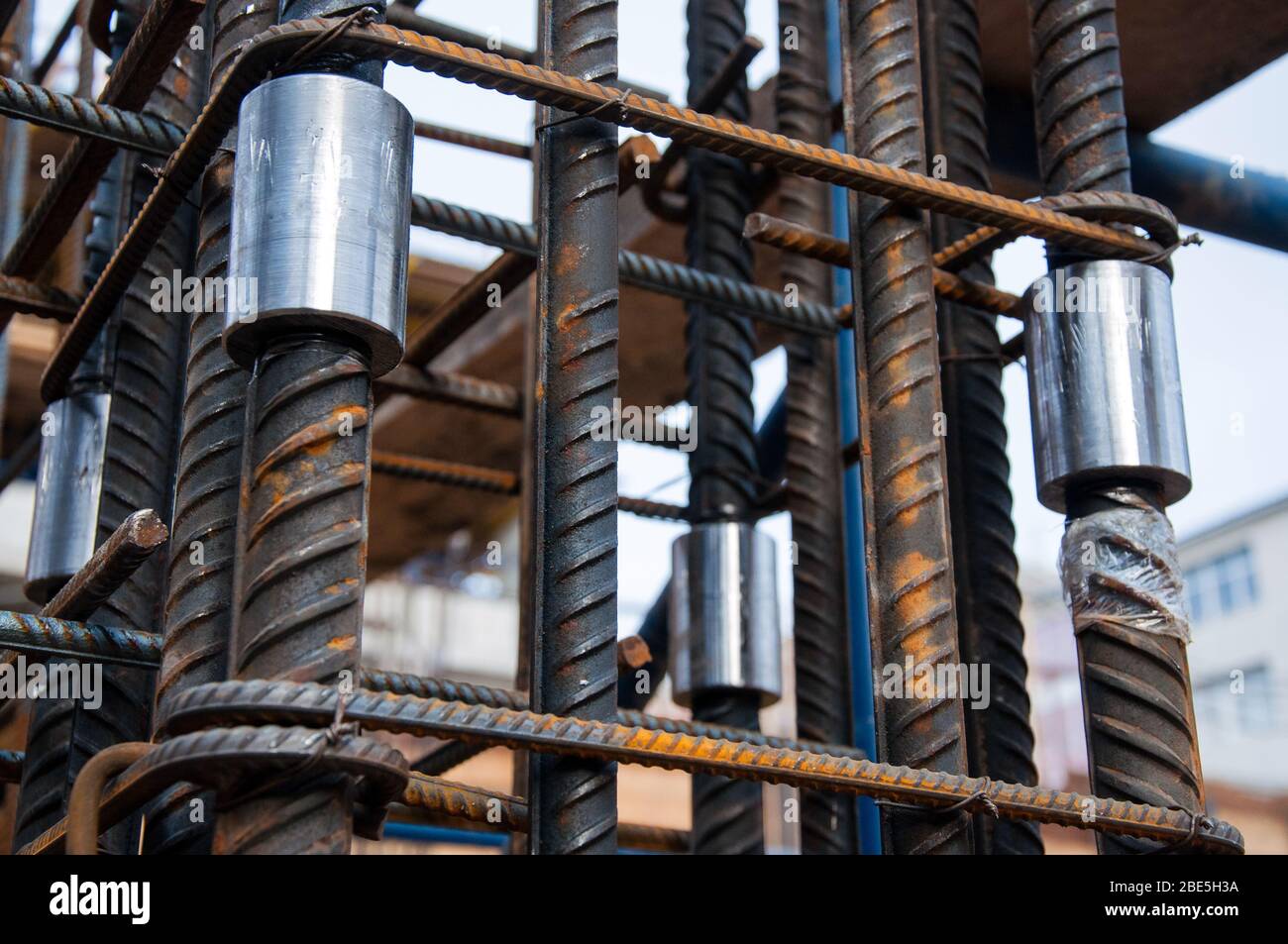 Metal rods construction site hi-res stock photography and images - Alamy
