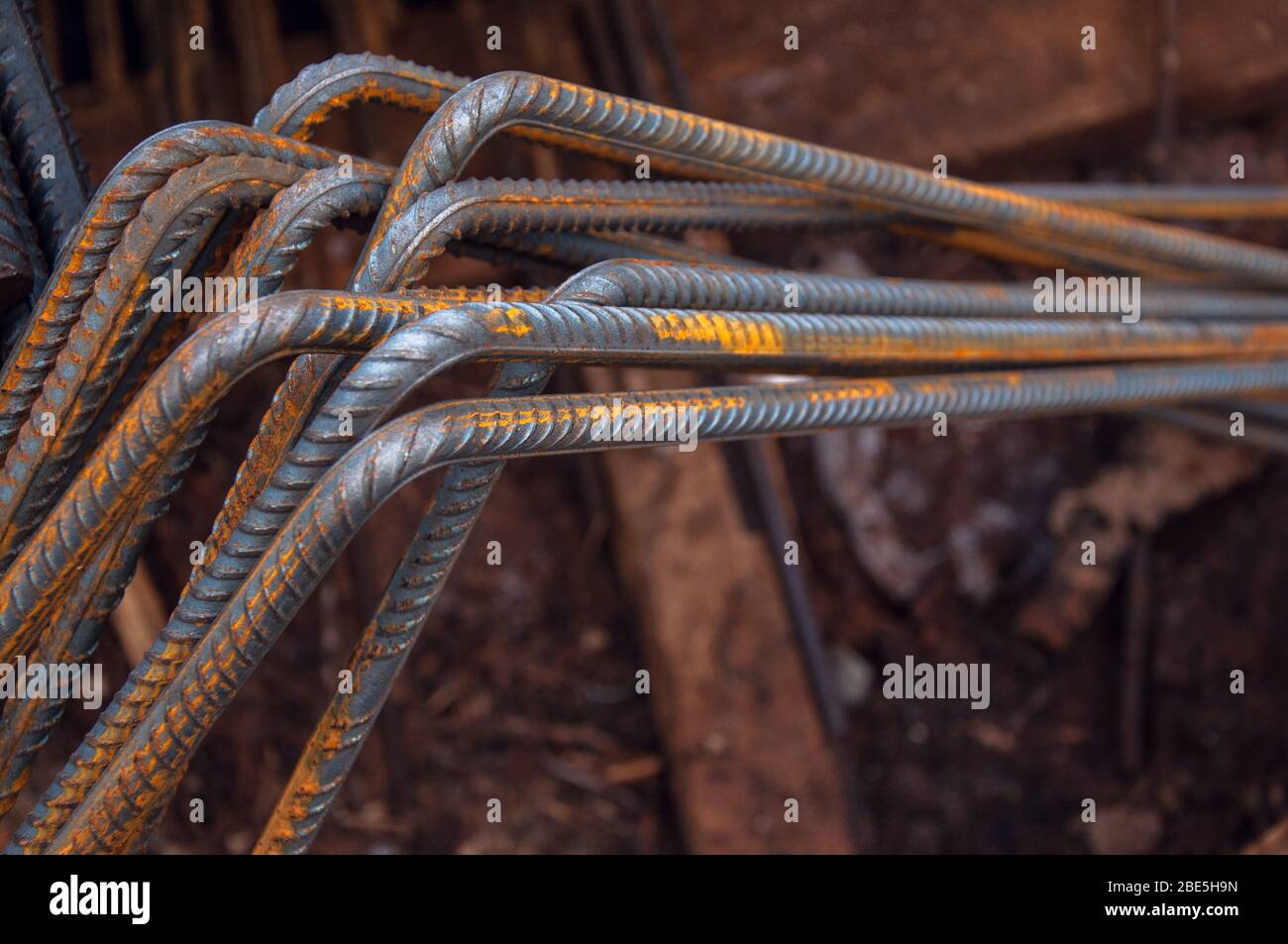 Construction rebar steel work reinforcement. Rebar texture. Details for ...