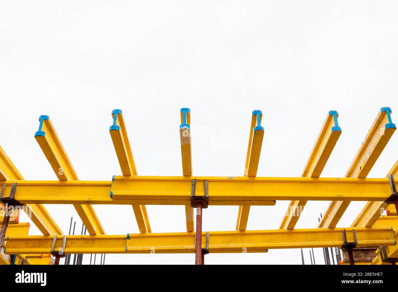 Equipment in the form of wooden beams for fastening formwork in ...