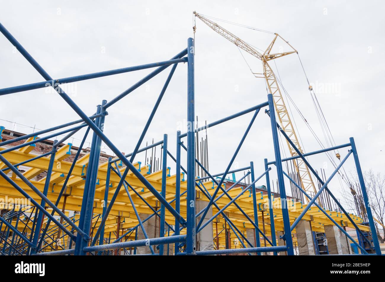 Equipment in the form of wooden beams for fastening formwork in ...