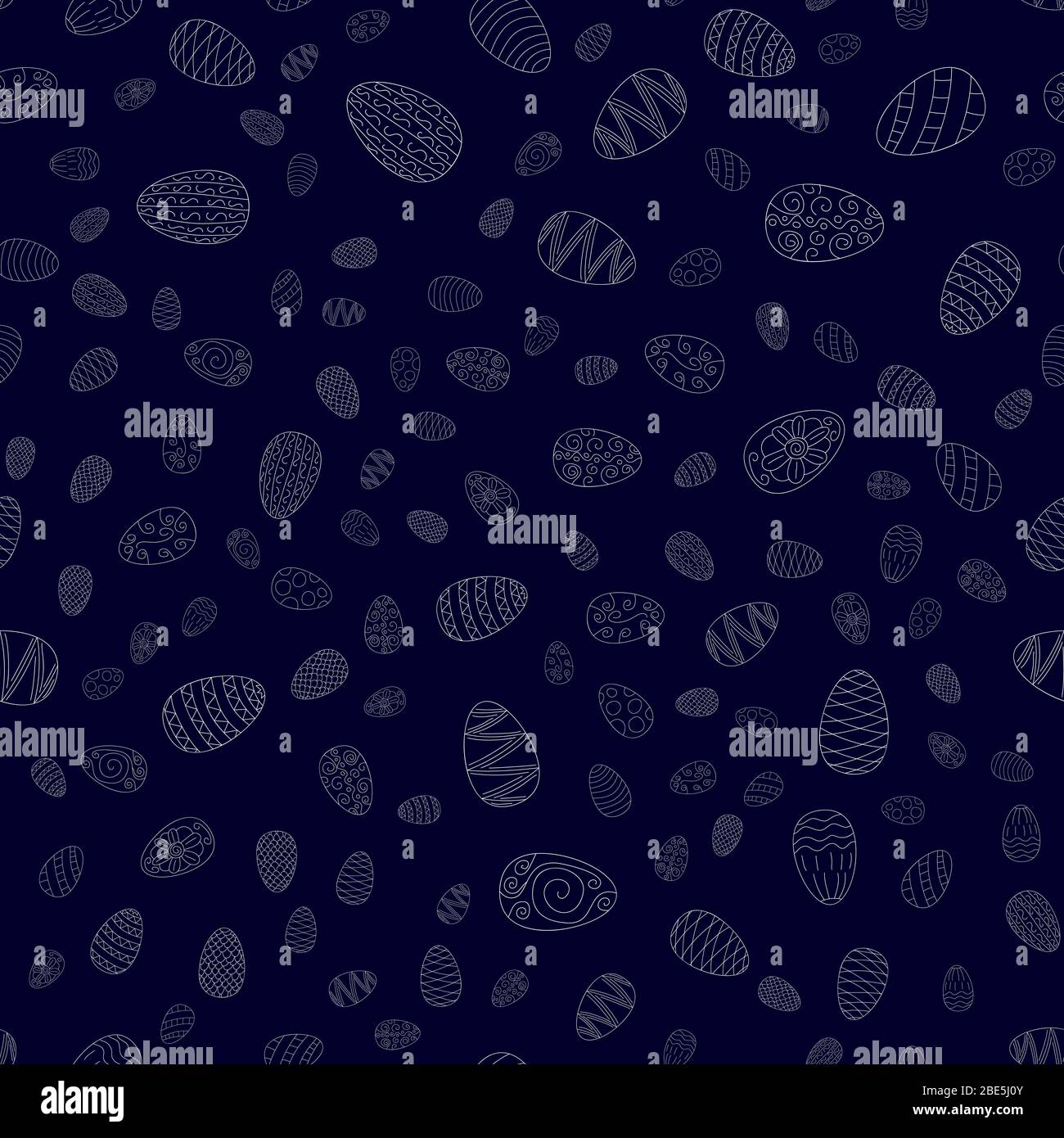 doodle vector easter eggs chaotic seamless pattern - purple and violet Stock Vector Image & Art ...