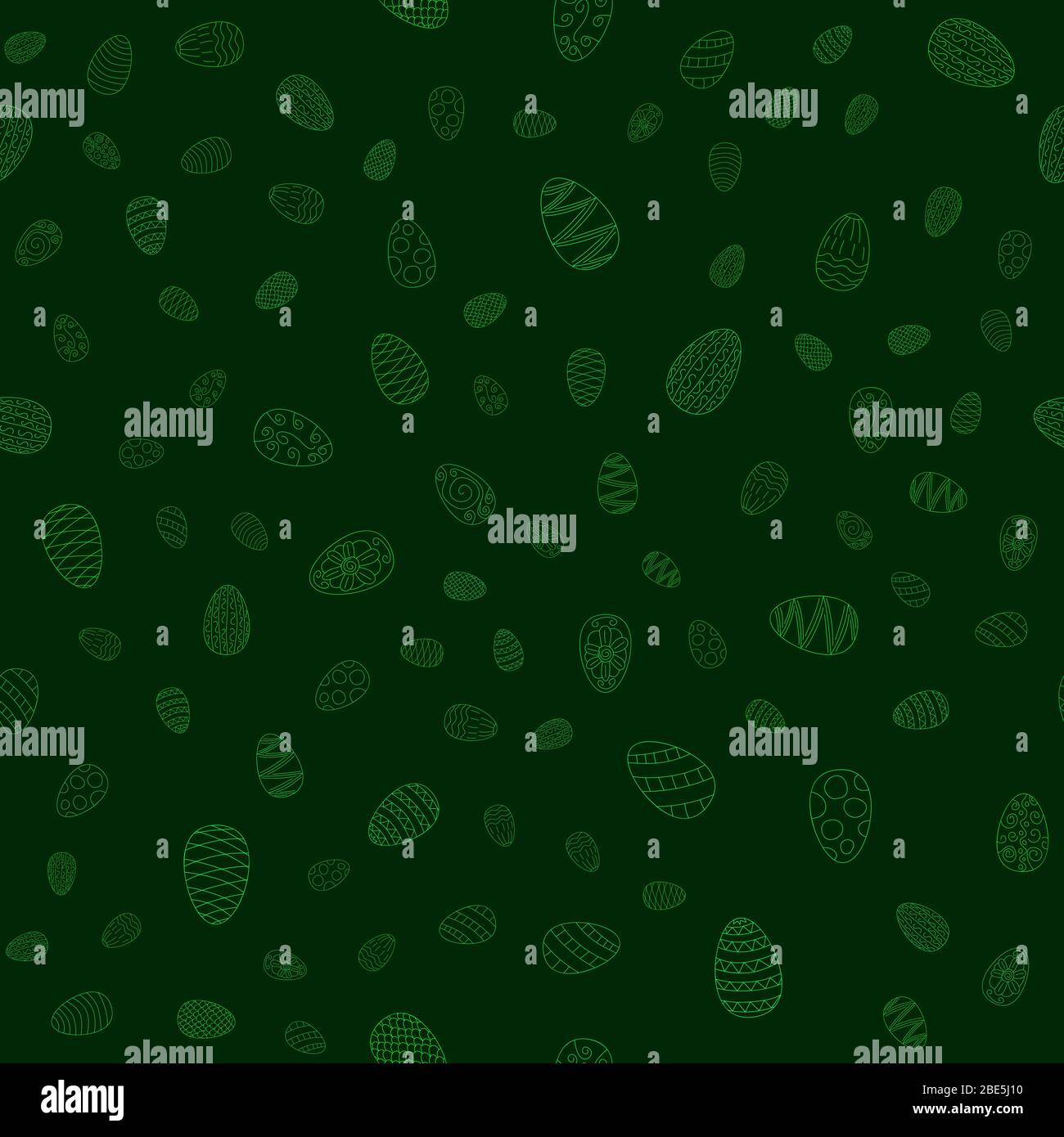 doodle vector easter eggs chaotic seamless pattern - green Stock Vector Image & Art - Alamy