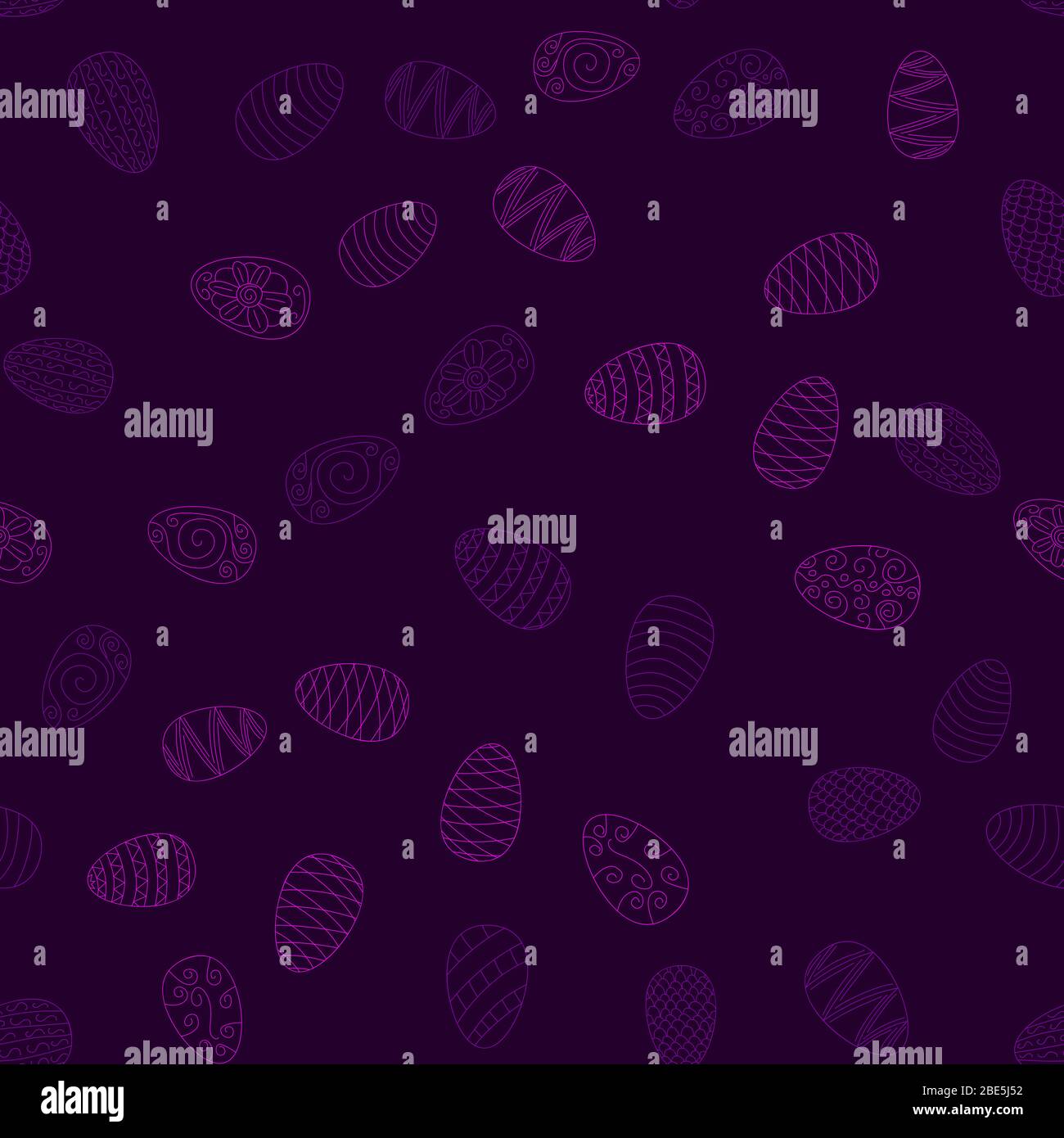doodle vector easter eggs chaotic seamless pattern - purple and violet Stock Vector Image & Art ...