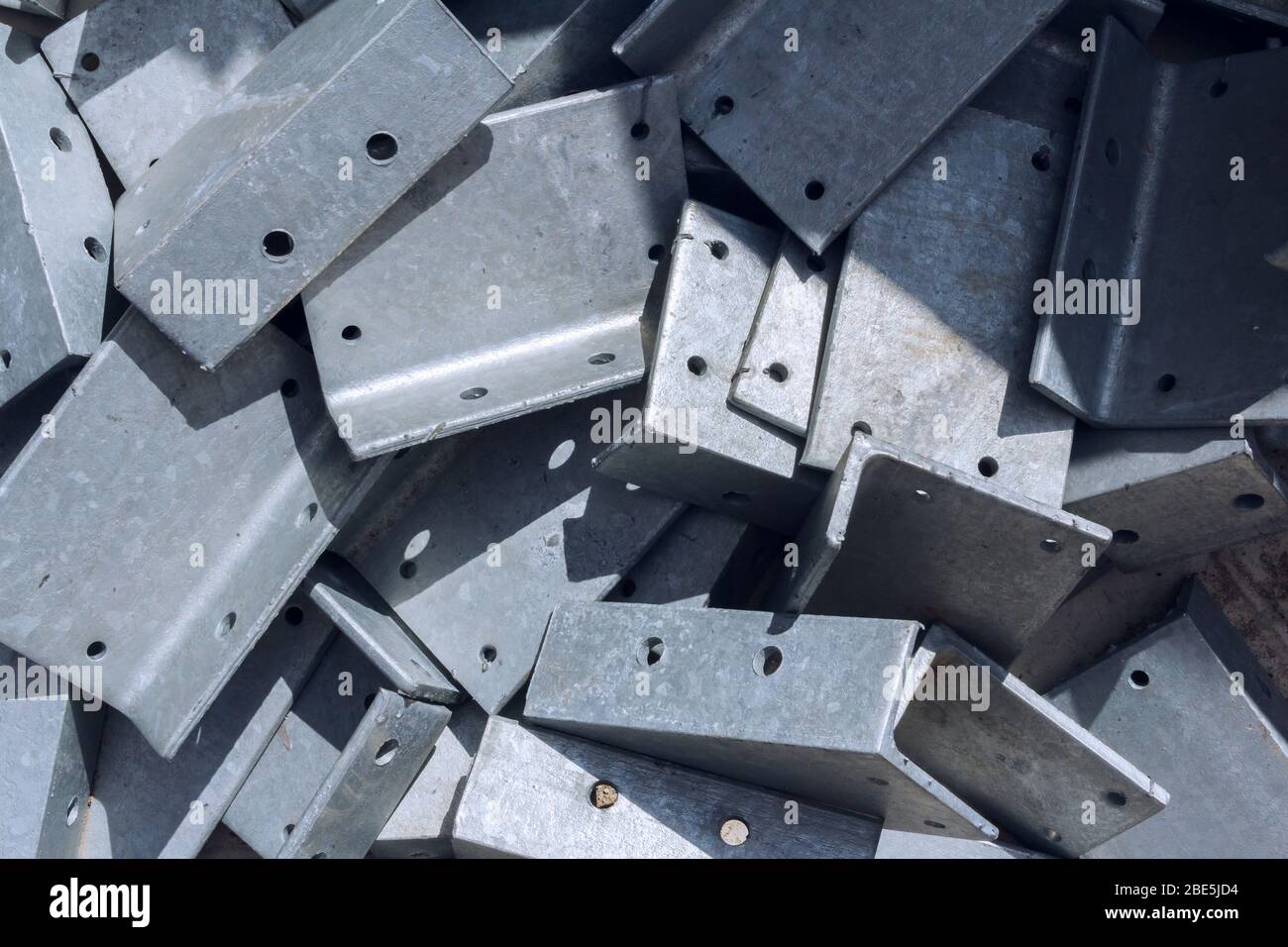 Details from galvanized metal. Close-up. Background. Business ...