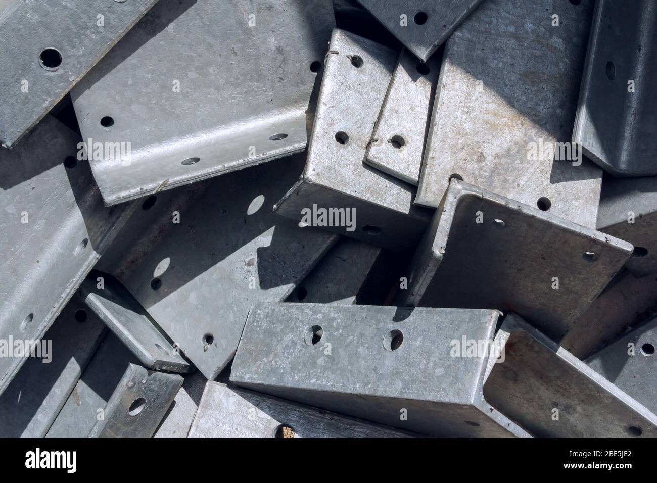 Details from galvanized metal. Close-up. Background. Business ...