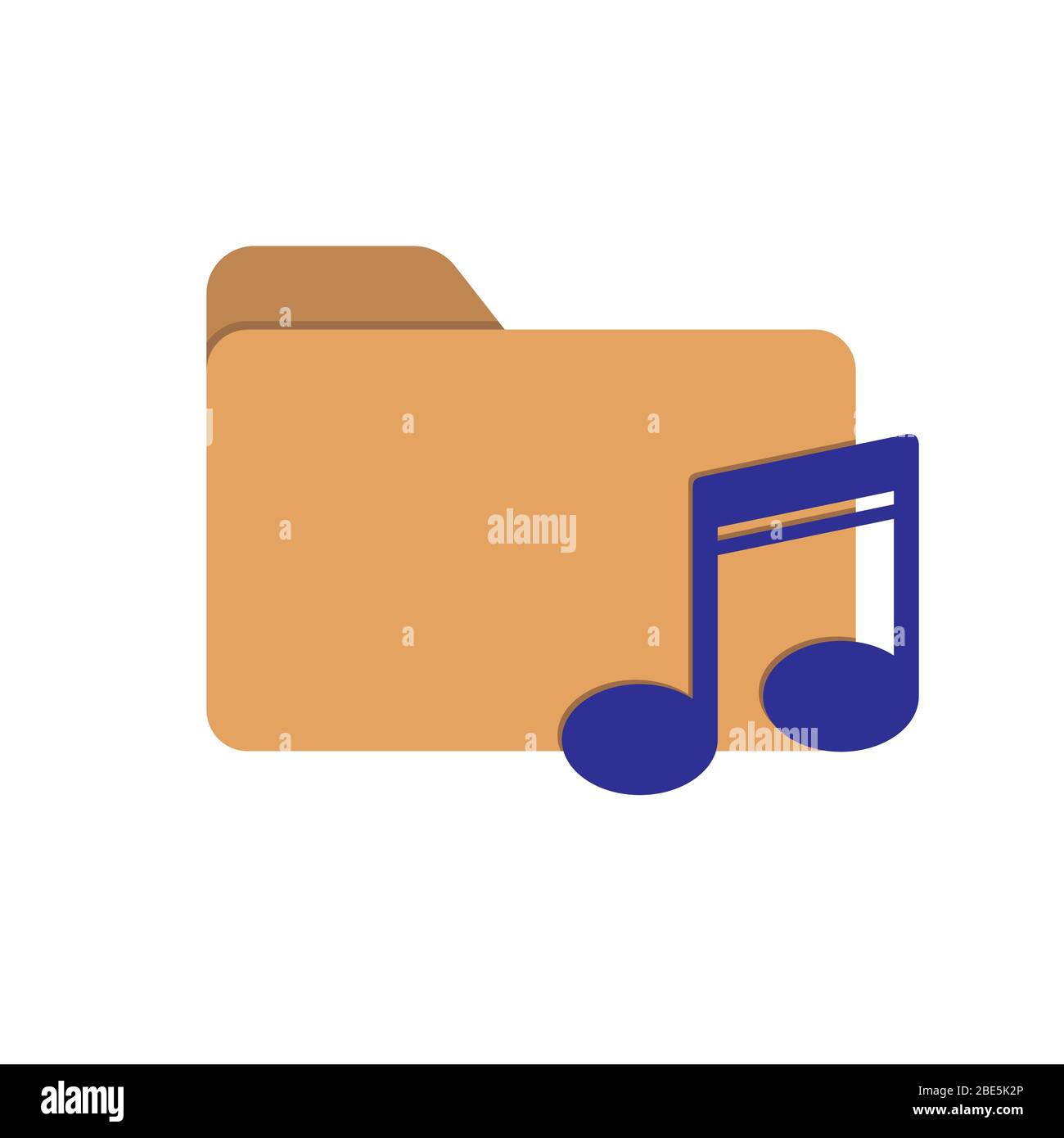 Vector color icon of the folder with the note. The music symbol. Stock ...