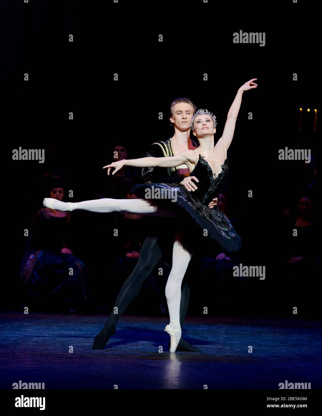 Vadim Muntagirov (Prince Siegfried), Daria Klimentova (Odile) in SWAN ...