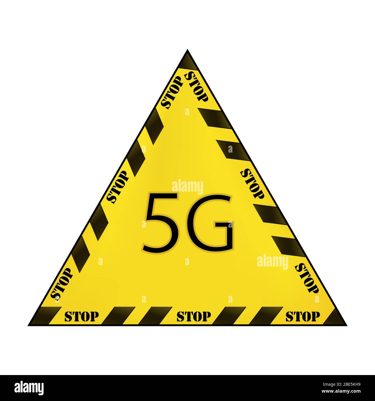 Vector yellow triangular sign with restrictive black stripes and the ...