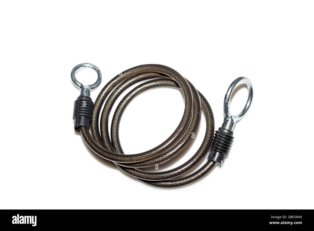 closeup of wire rope on a white background, a kind of metal tools Stock ...