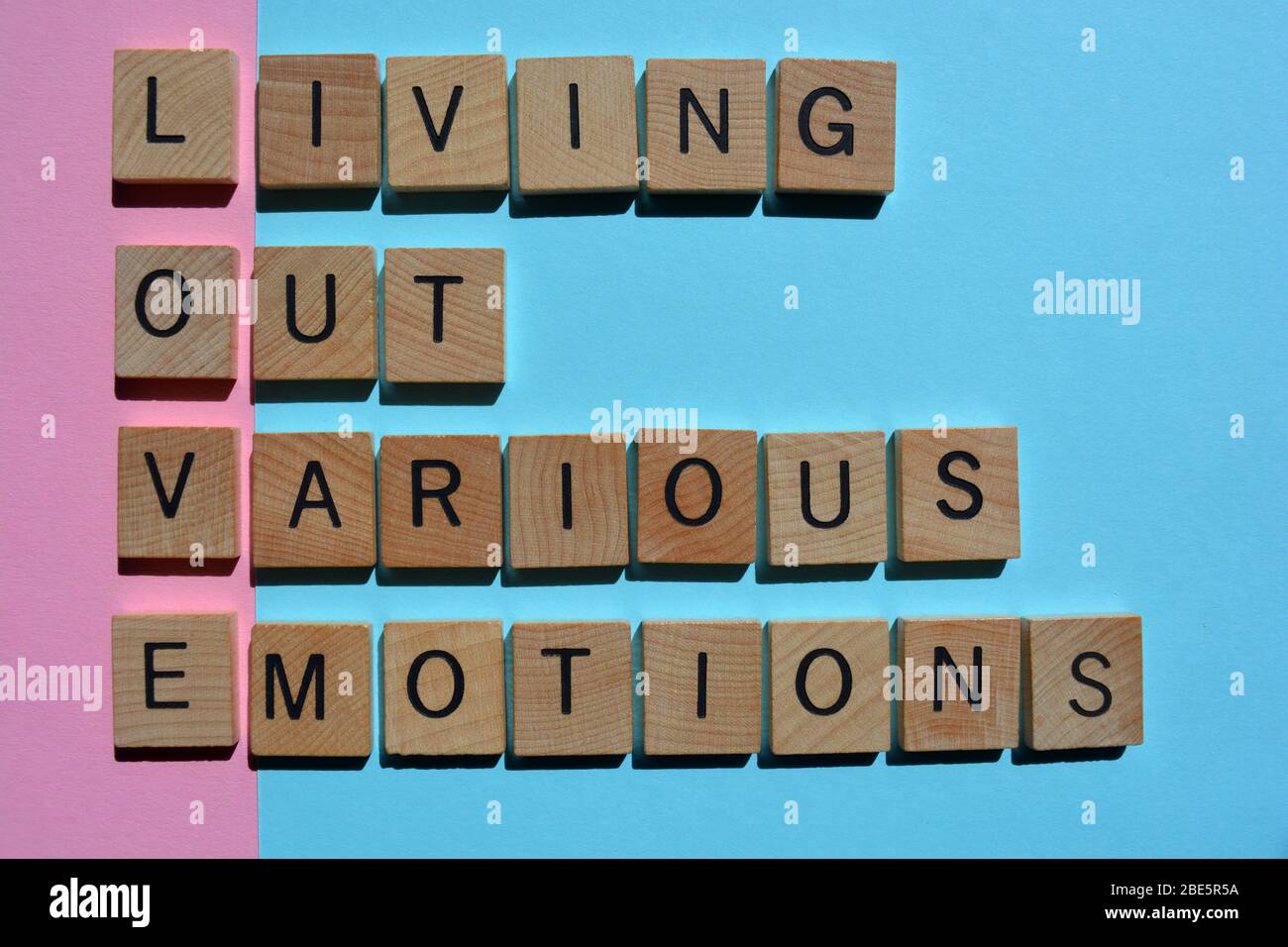 Love, acronym for Living Out Various Emotions Stock Photo - Alamy