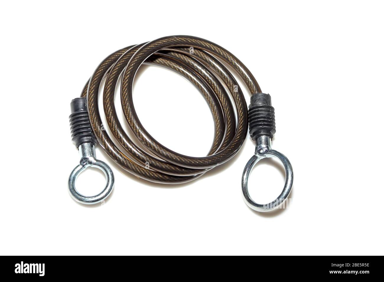 closeup of wire rope on a white background, a kind of metal tools Stock ...