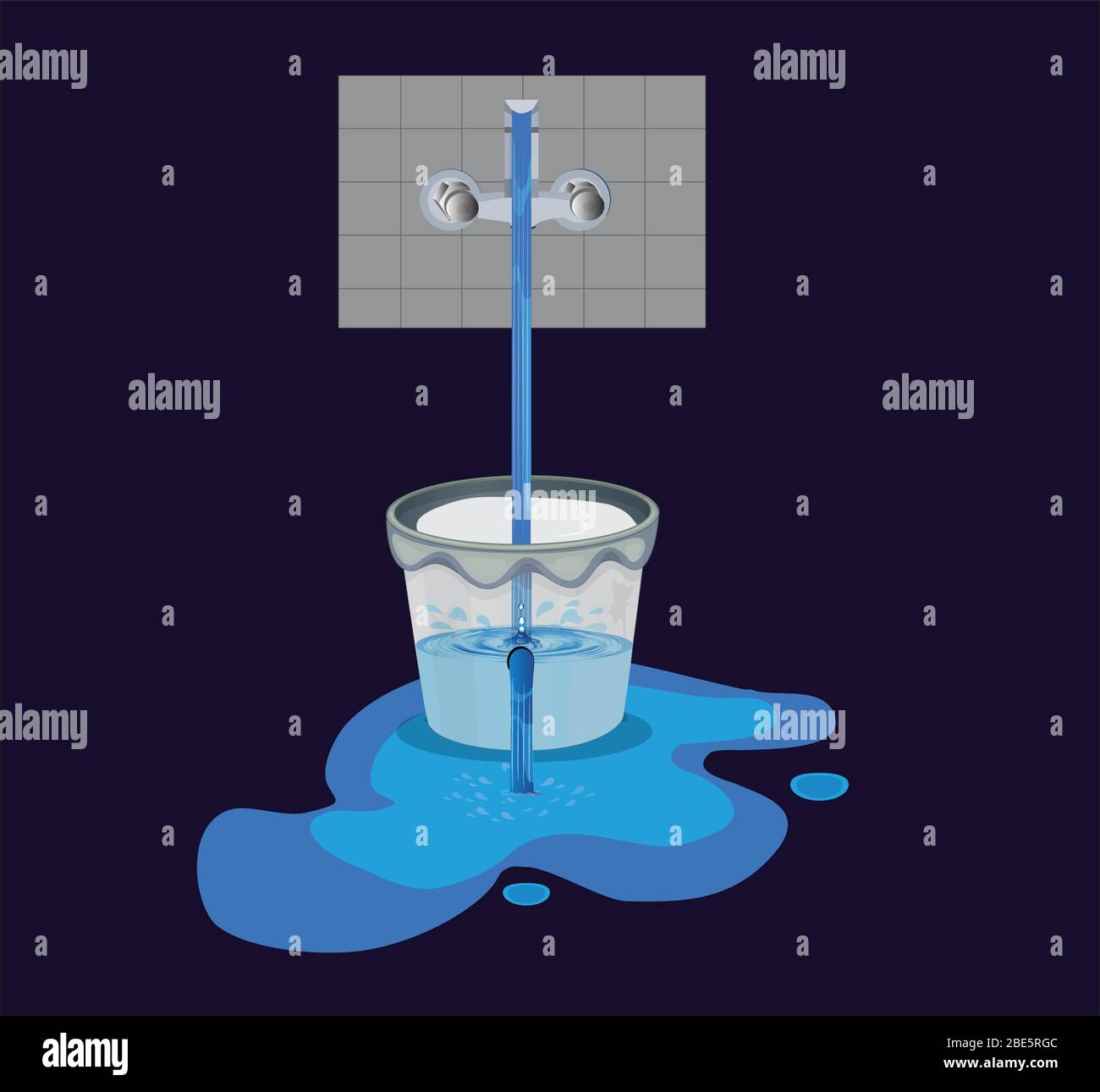 Waste on water Stock Vector Images - Alamy