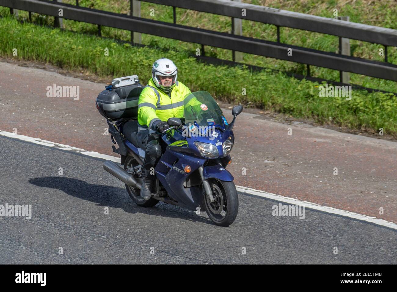 Yamaha FJR1300 Motorbike rider; two wheeled transport, motorcycles ...