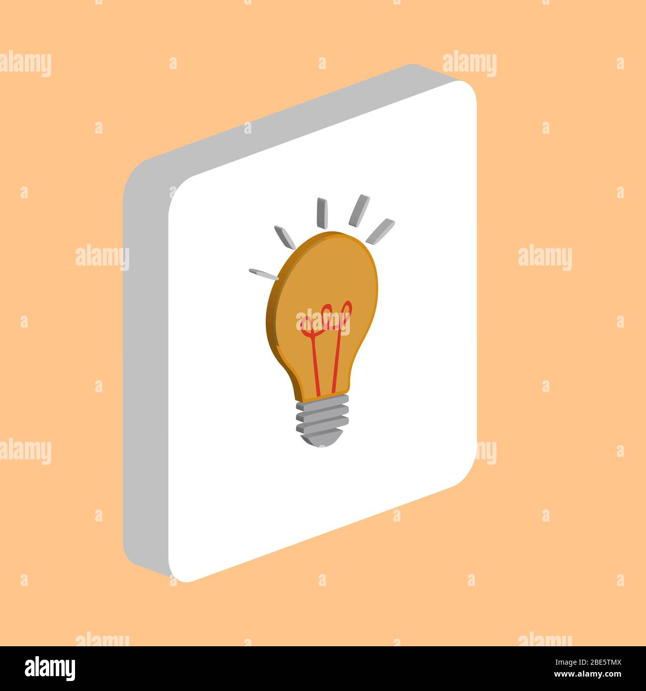 Light bulb isometric 3d icon hi-res stock photography and images - Alamy
