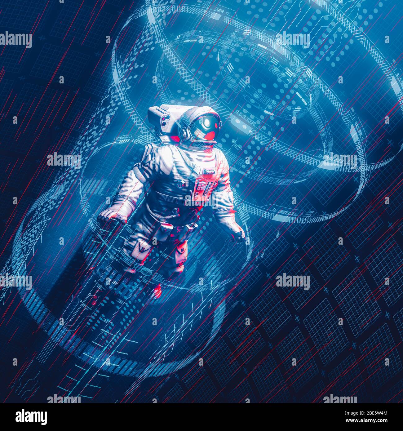 Astronaut suit man computer hi-res stock photography and images - Alamy