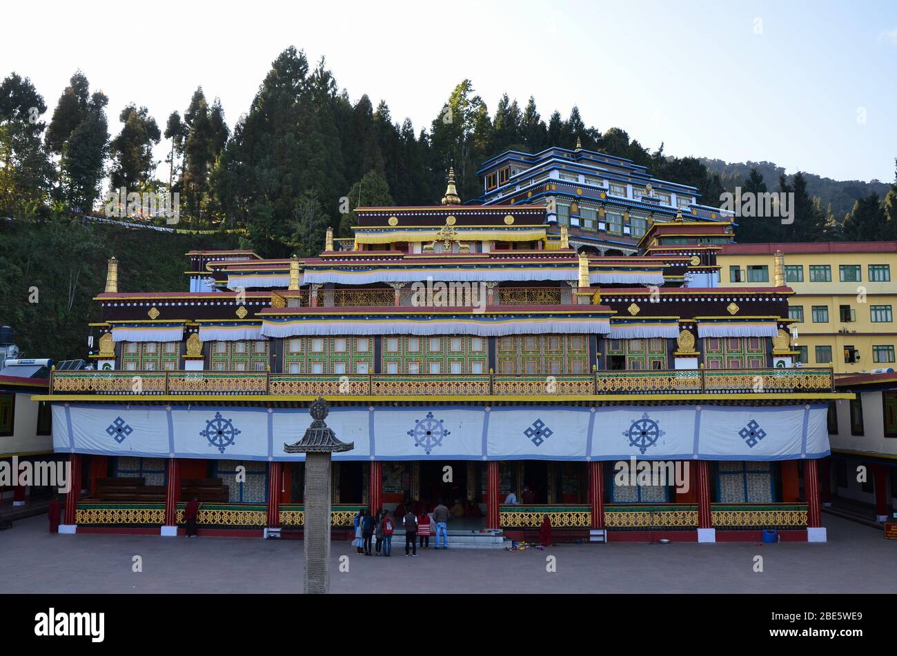 Exterior view of the beautiful Rumtek Monastery, Sikkim, India Stock ...