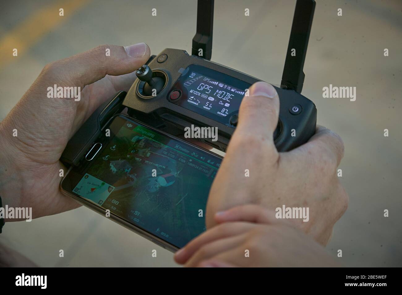 DJI drone radio control 2 Stock Photo - Alamy