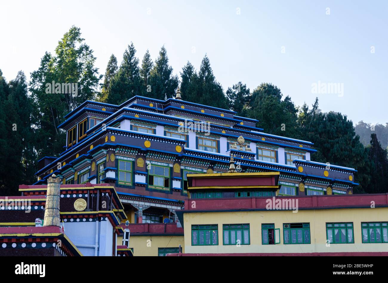 Exterior view of the beautiful Rumtek Monastery, Sikkim, India Stock ...