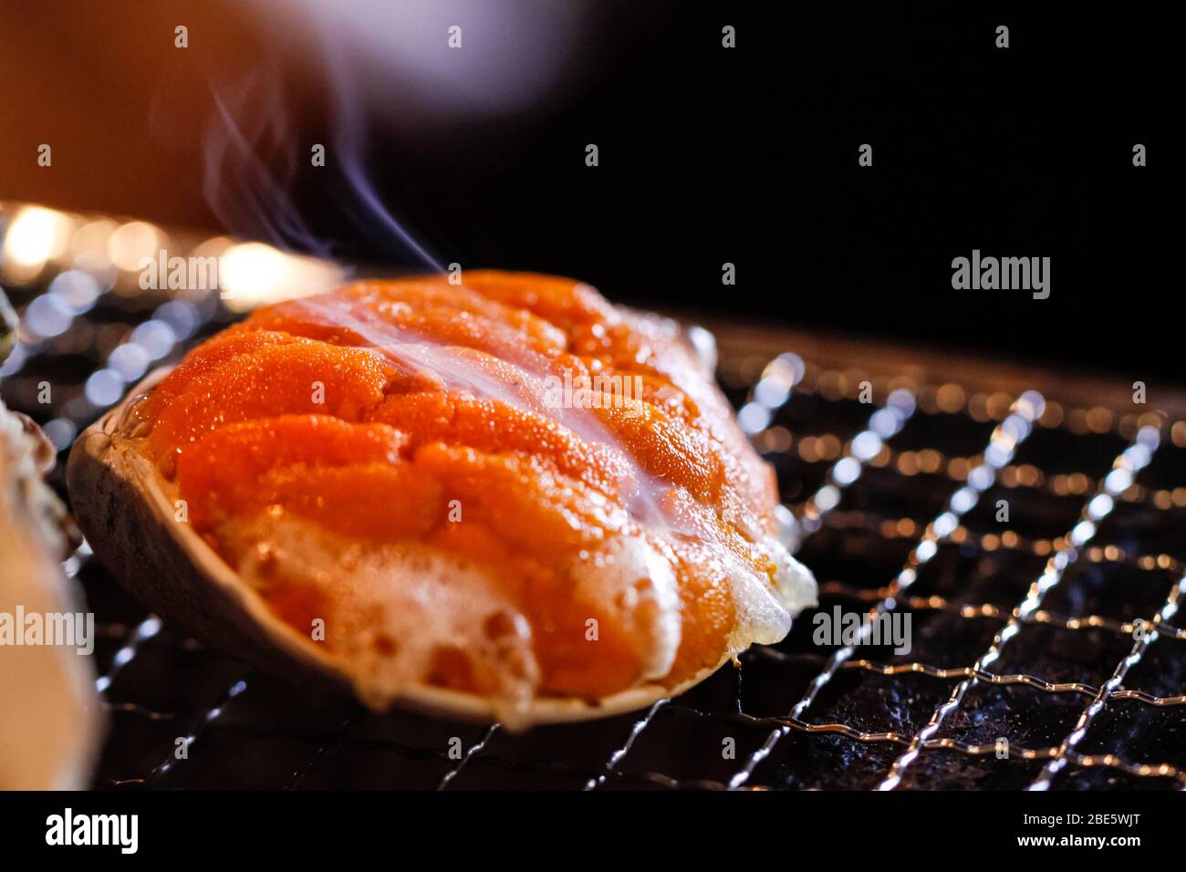 Japanese style barbecue sea urchin Stock Photo - Alamy