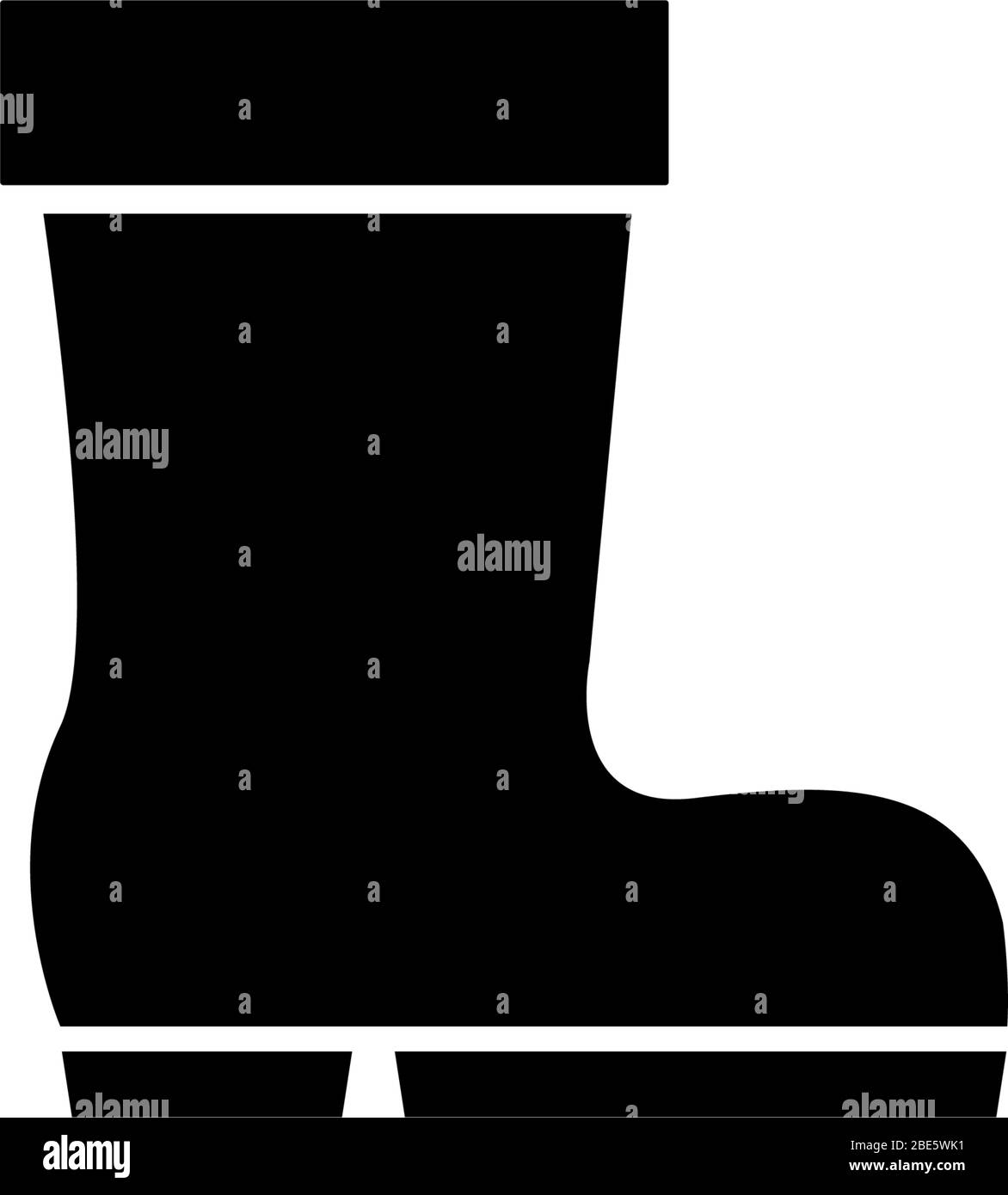 Wellington Boot, Rubber Shoe Footwear. Flat Vector Icon illustration ...