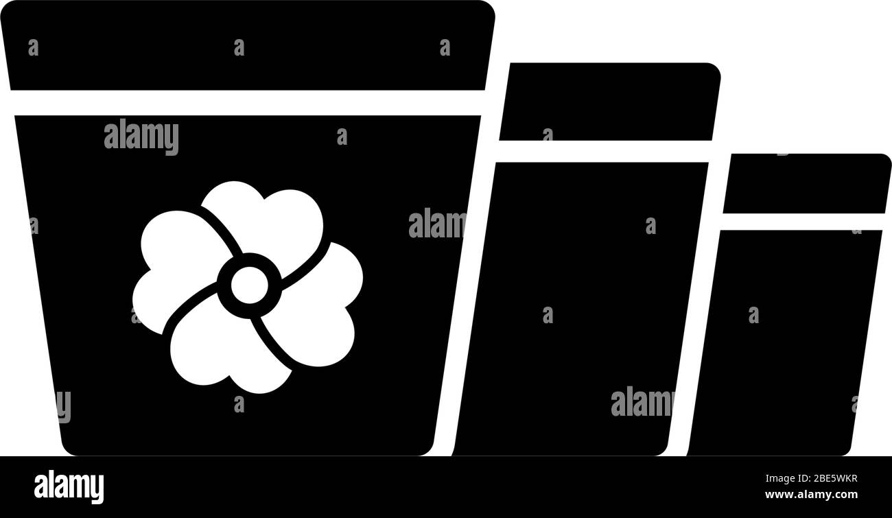 Gardening Terracotta Pot, Flowerpot. Flat Vector Icon illustration ...