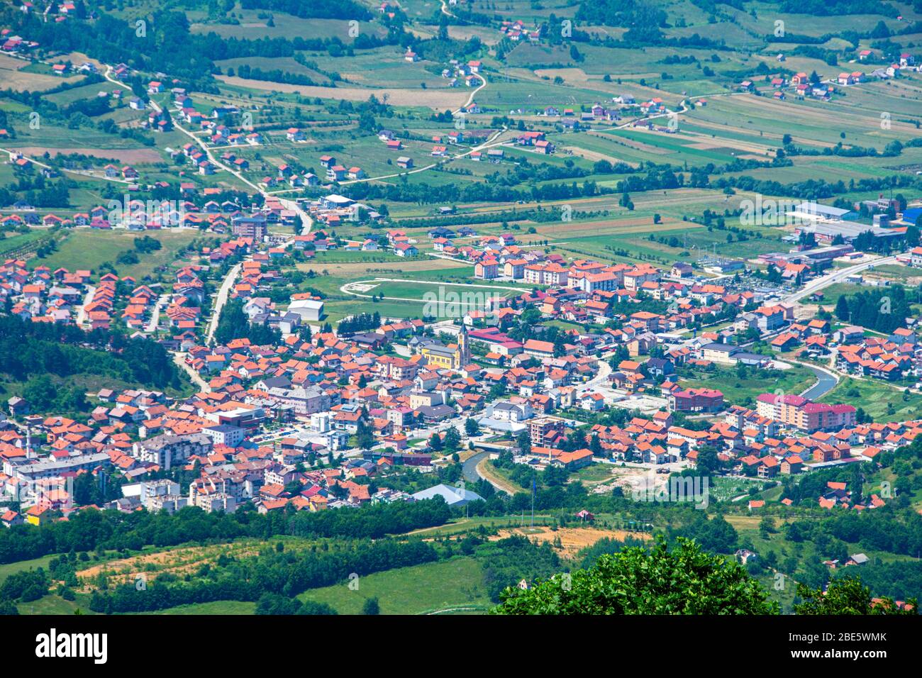 View to the city of Gornji Vakuf Stock Photo - Alamy