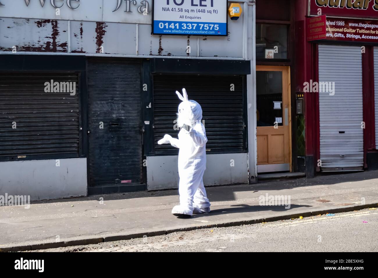 Glasgow, Scotland, UK. 12th April, 2020. On Easter Sunday during the ...