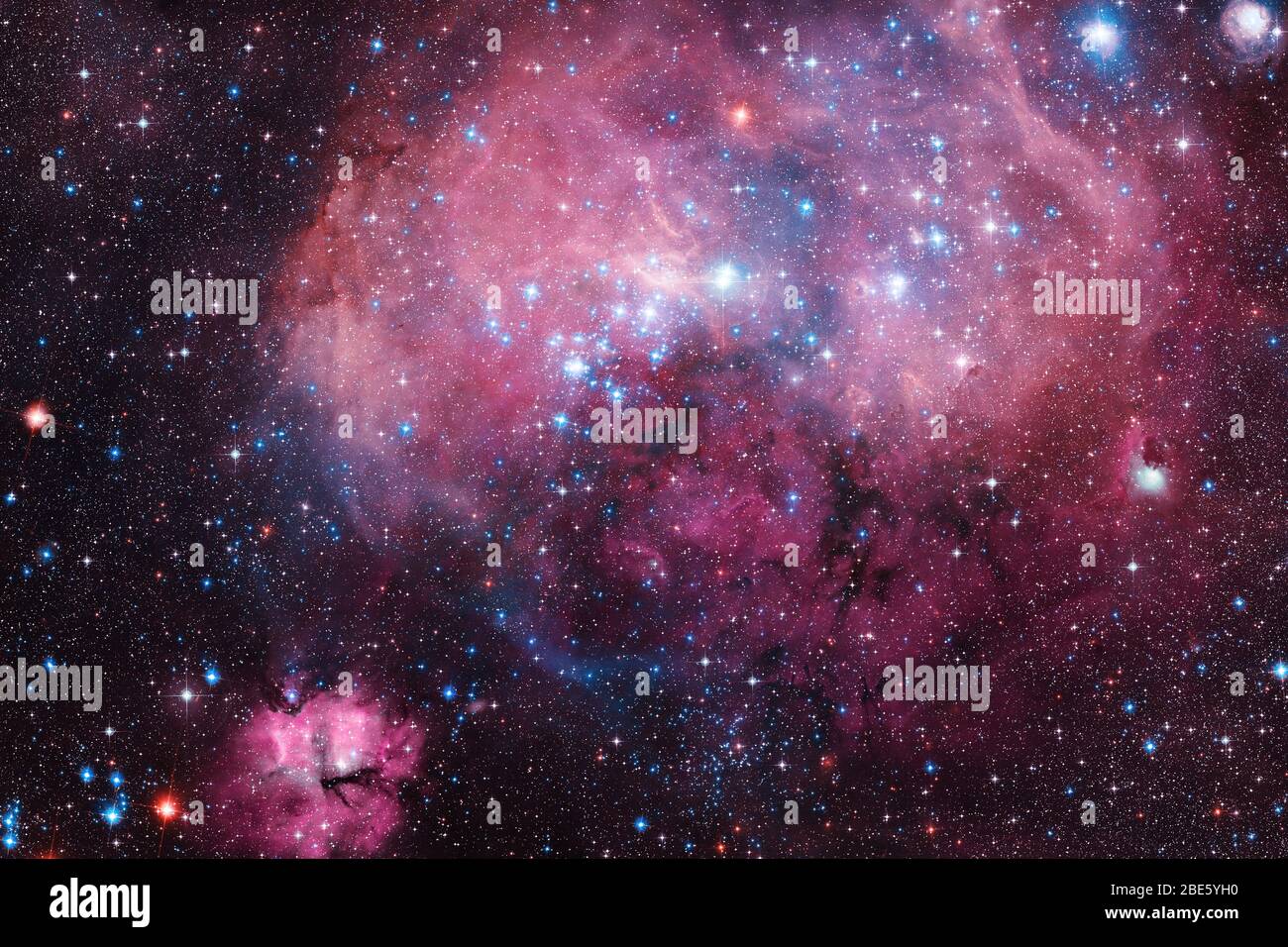 Cluster of stars in deep space. Milky way galaxy. Elements of this ...