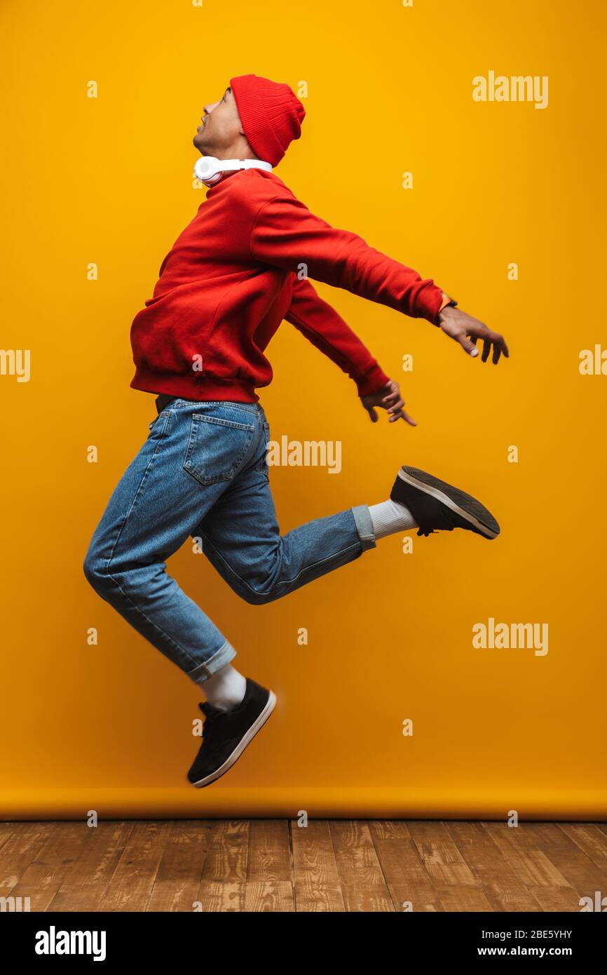 Satisfied african guy enjoying music hi-res stock photography and ...