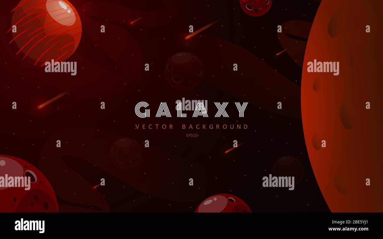 Horizontal space backgrounds with abstract shape and planets. Web ...
