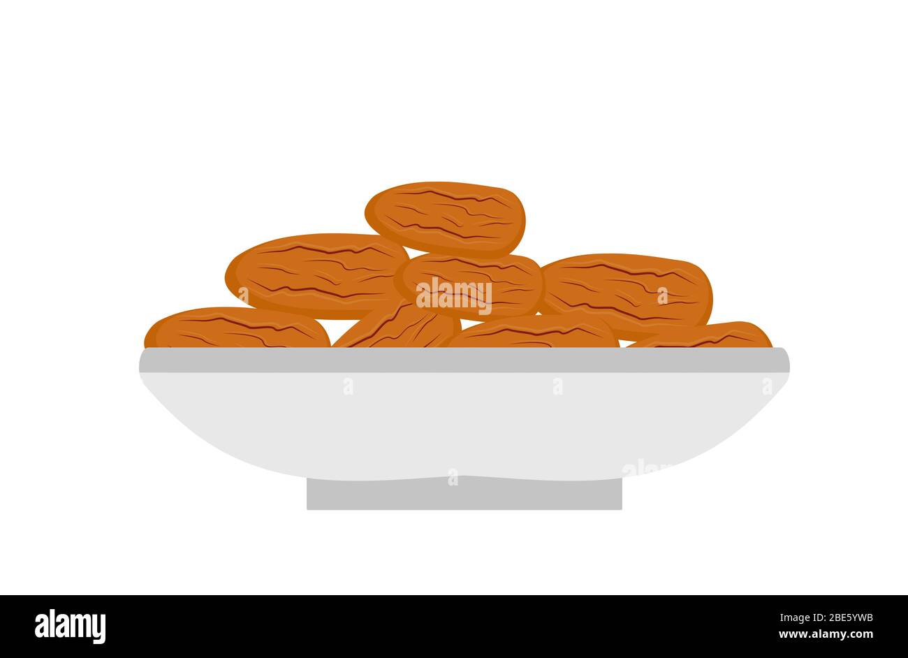 Dates fruit, flat style icon. Isolated on white background ...