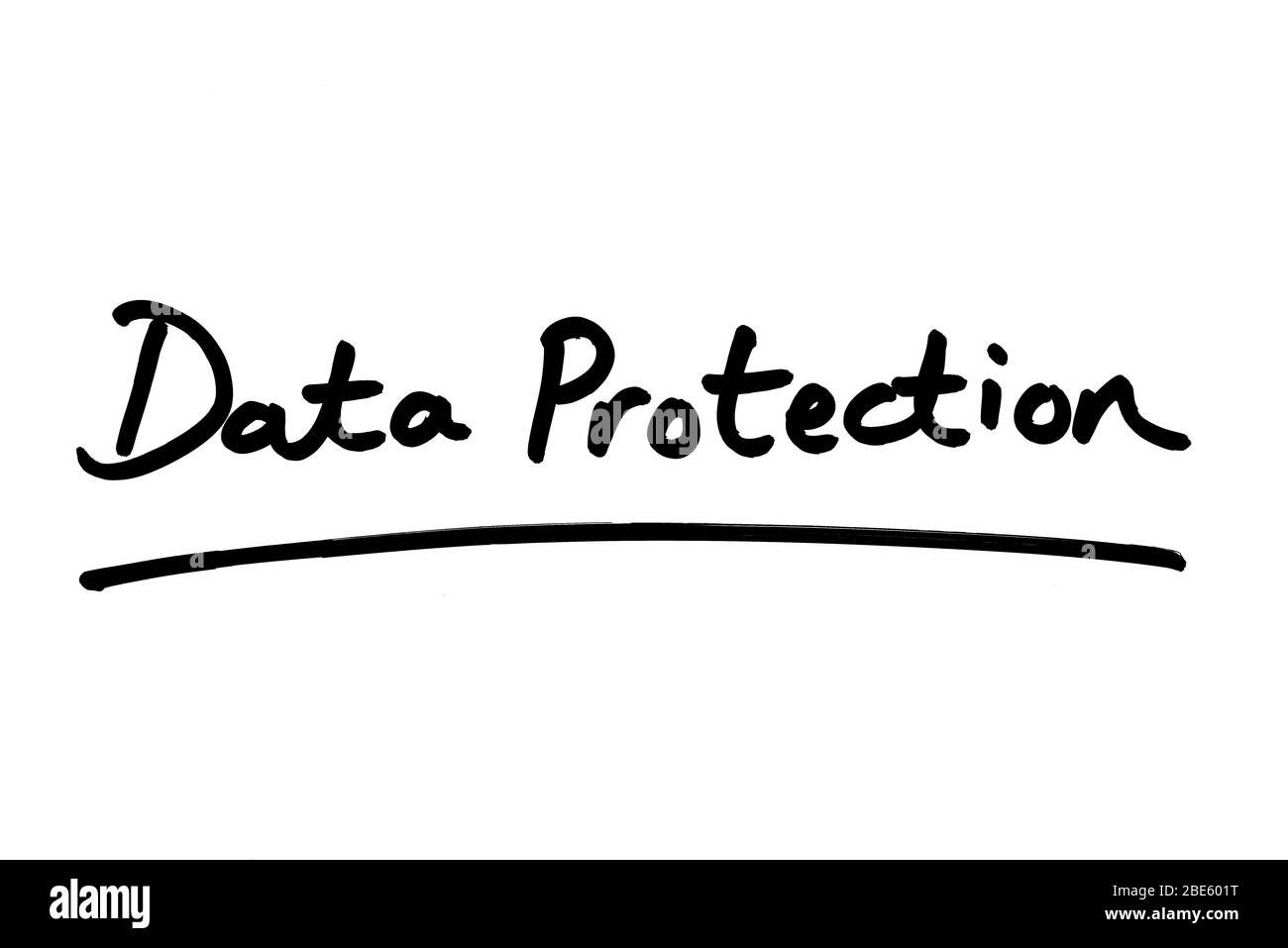 Data Protection handwritten on a white background Stock Photo - Alamy