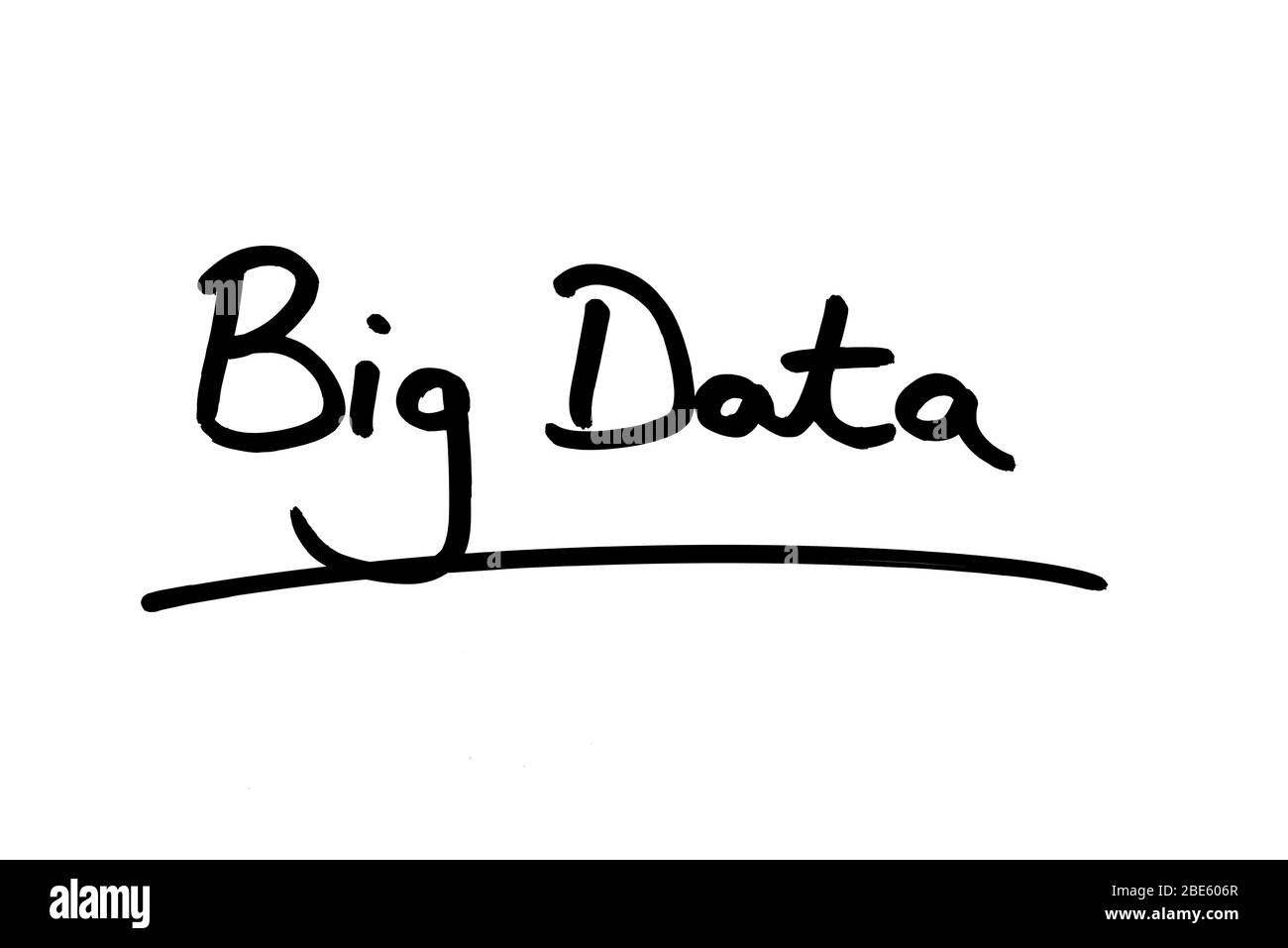 Big Data handwritten on a white background Stock Photo - Alamy