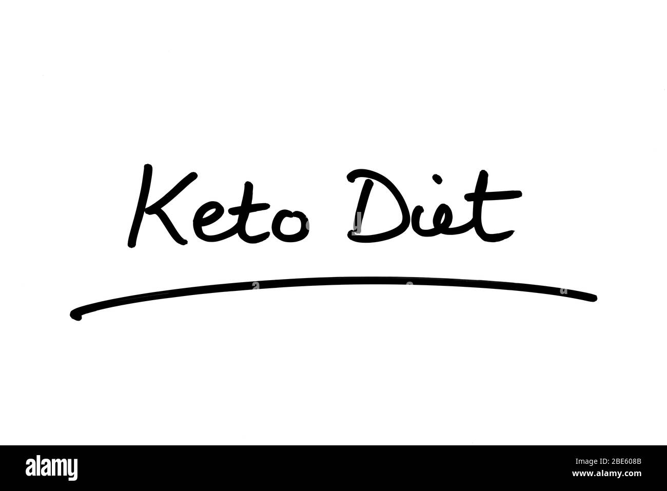 Keto Diet handwritten on a white background Stock Photo - Alamy