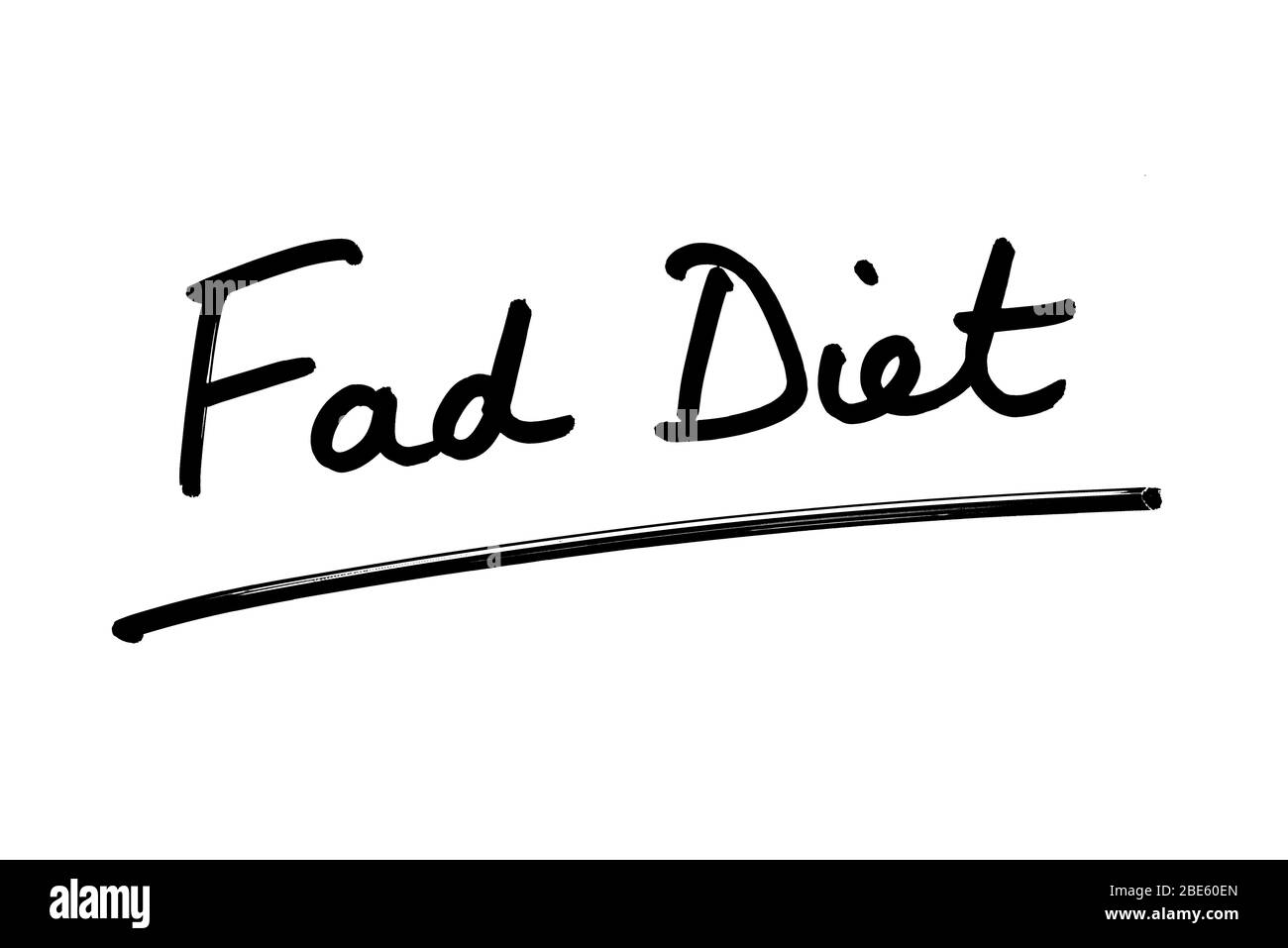 Fad Diet handwritten on a white background Stock Photo - Alamy