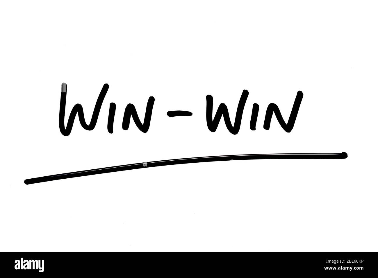 WIN-WIN handwritten on a white background Stock Photo - Alamy
