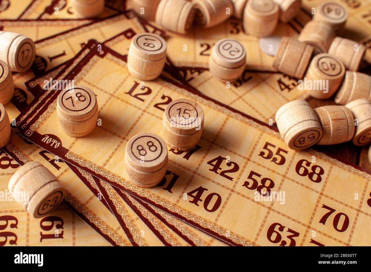 family vintage interesting lotto bingo game Stock Photo - Alamy