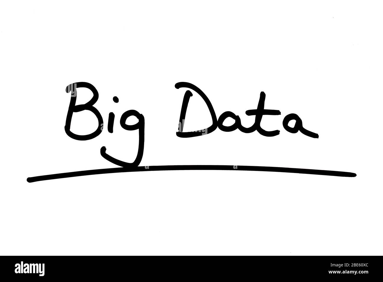 Big Data handwritten on a white background Stock Photo - Alamy
