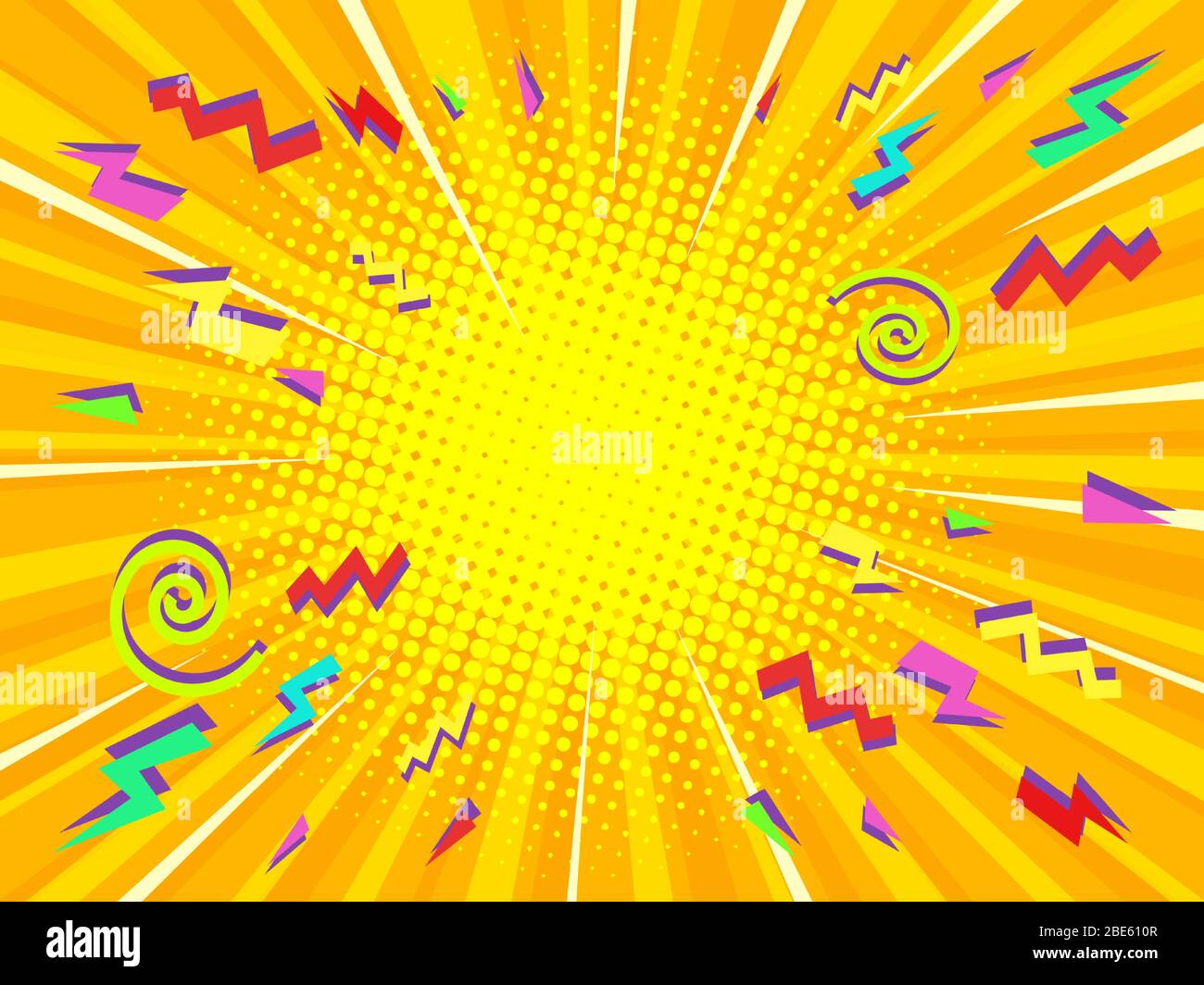 yellow pop art background Stock Vector Image & Art - Alamy