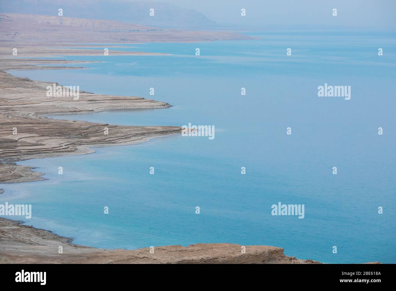 landscape of the Dead Sea, failures of the soil, illustrating an ...