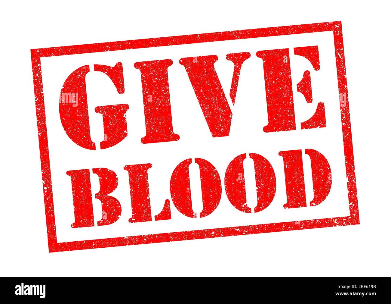 GIVE BLOOD red Rubber Stamp over a white background Stock Photo - Alamy