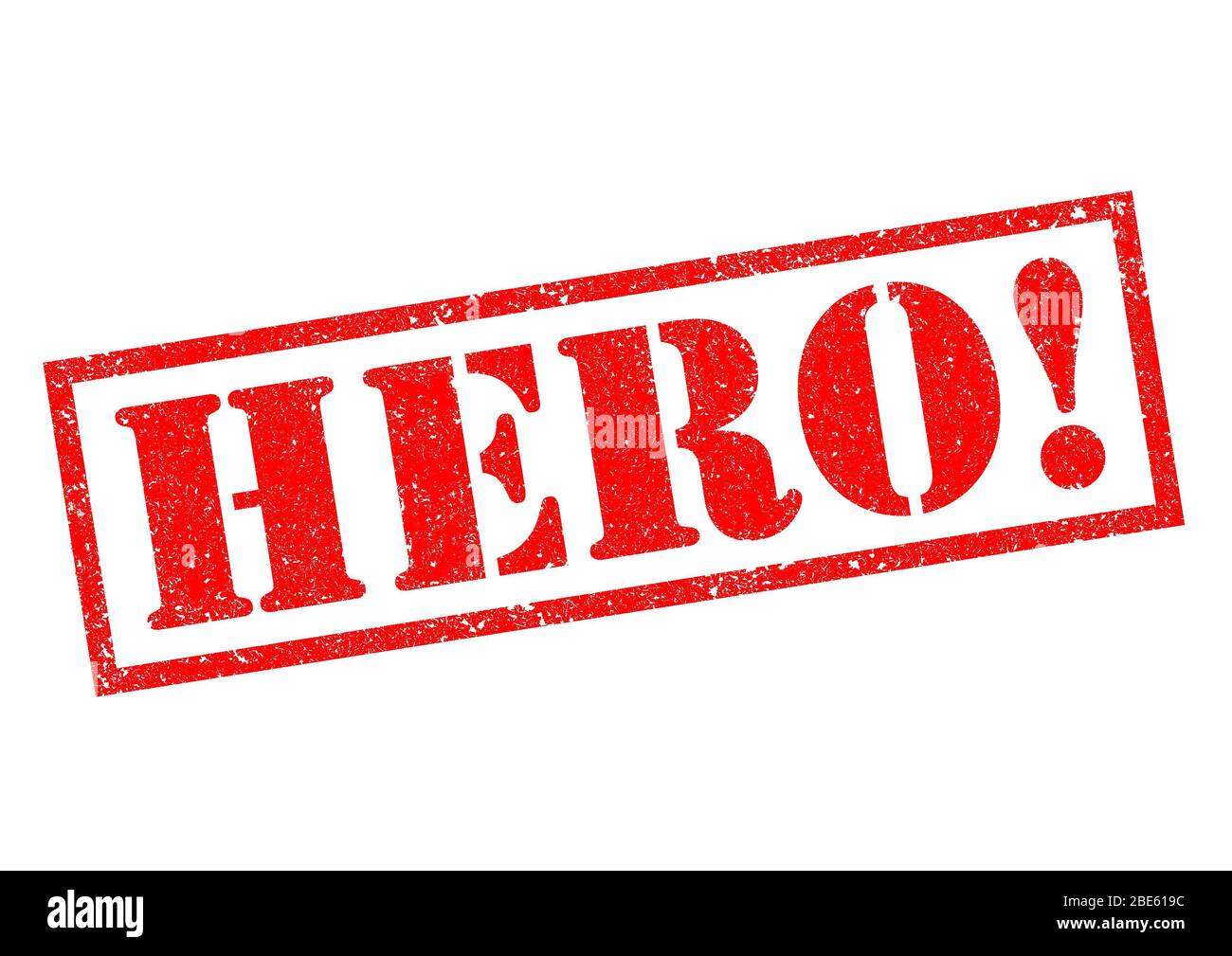 HERO! red Rubber Stamp over a white background Stock Photo - Alamy